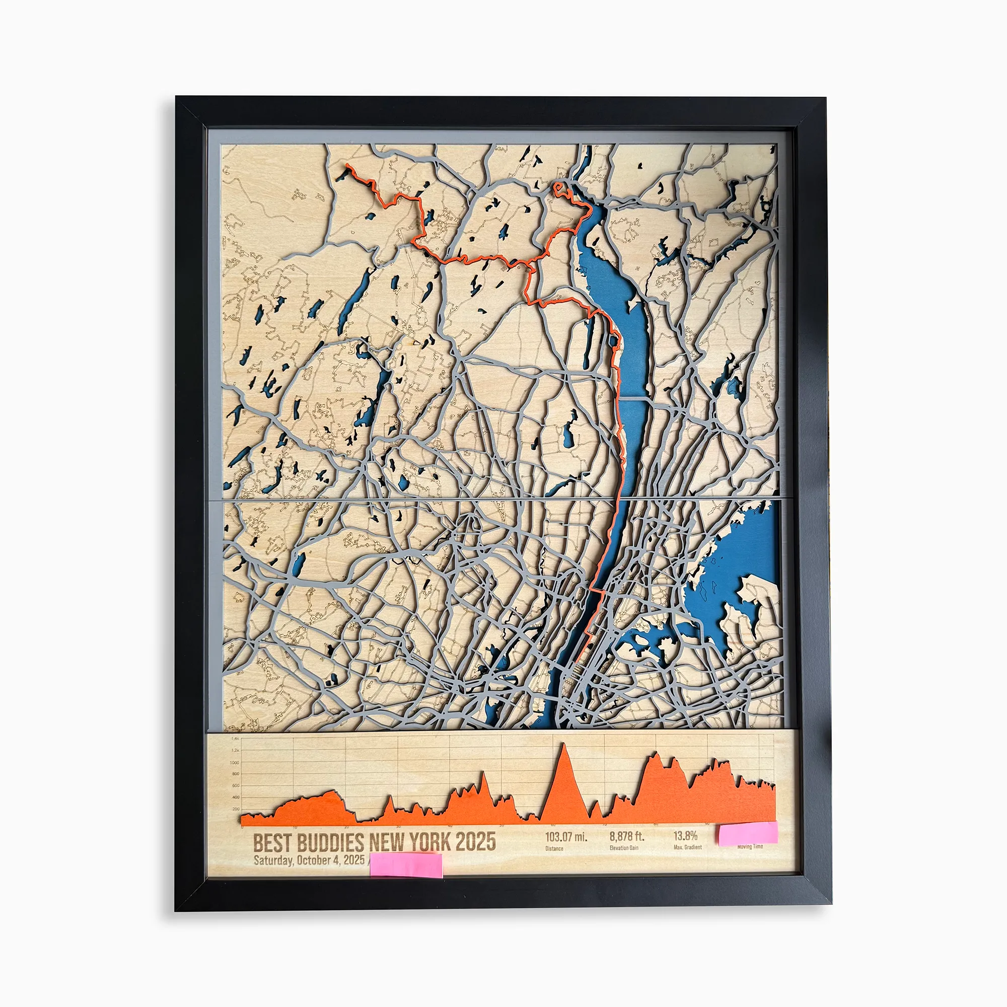 Best Buddies Challenge New York Course Map – Handcrafted Wooden Route ...