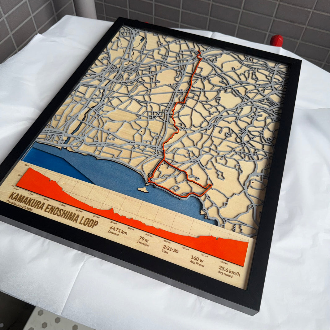 Cycling Route Maps in Wood | Custom Wall Art Gifts – The Magic Crayons