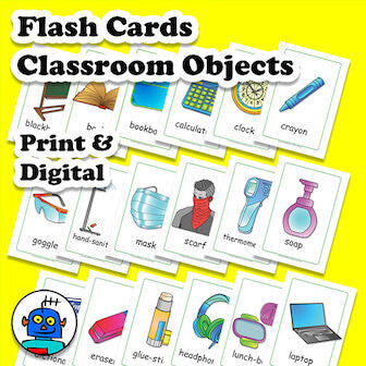 English Classroom Objects Flash Cards | Digital Download – The Magic ...